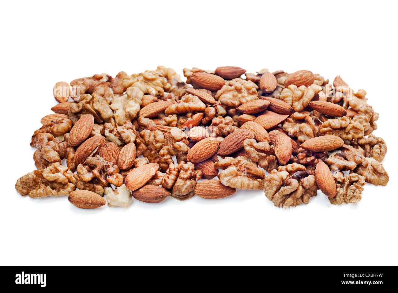 Group of assorted nuts isolated on white background Stock Photo - Alamy