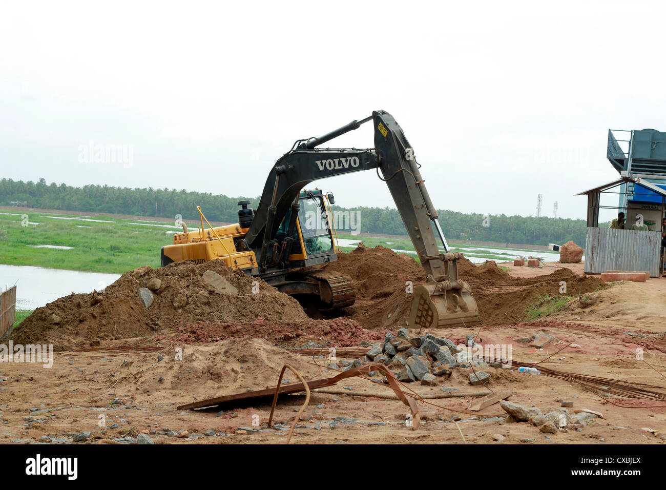 Excavator at work Stock Photo - Alamy