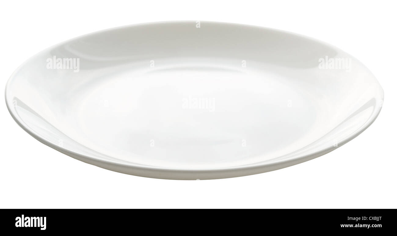 empty plate isolated on white Stock Photo - Alamy