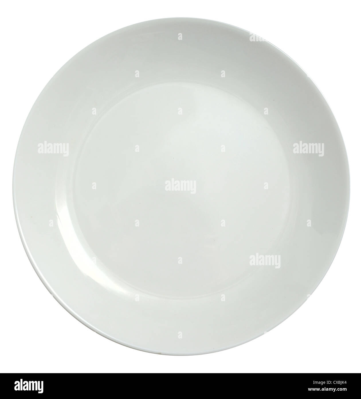 empty plate isolated on white Stock Photo - Alamy