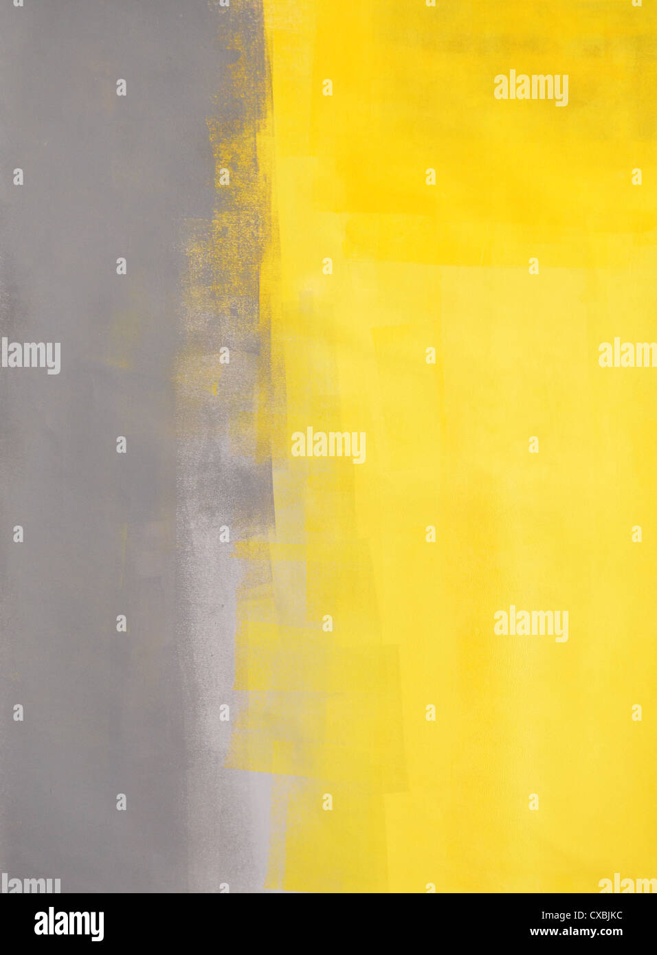 Grey and Yellow Abstract Art Painting Stock Photo - Alamy