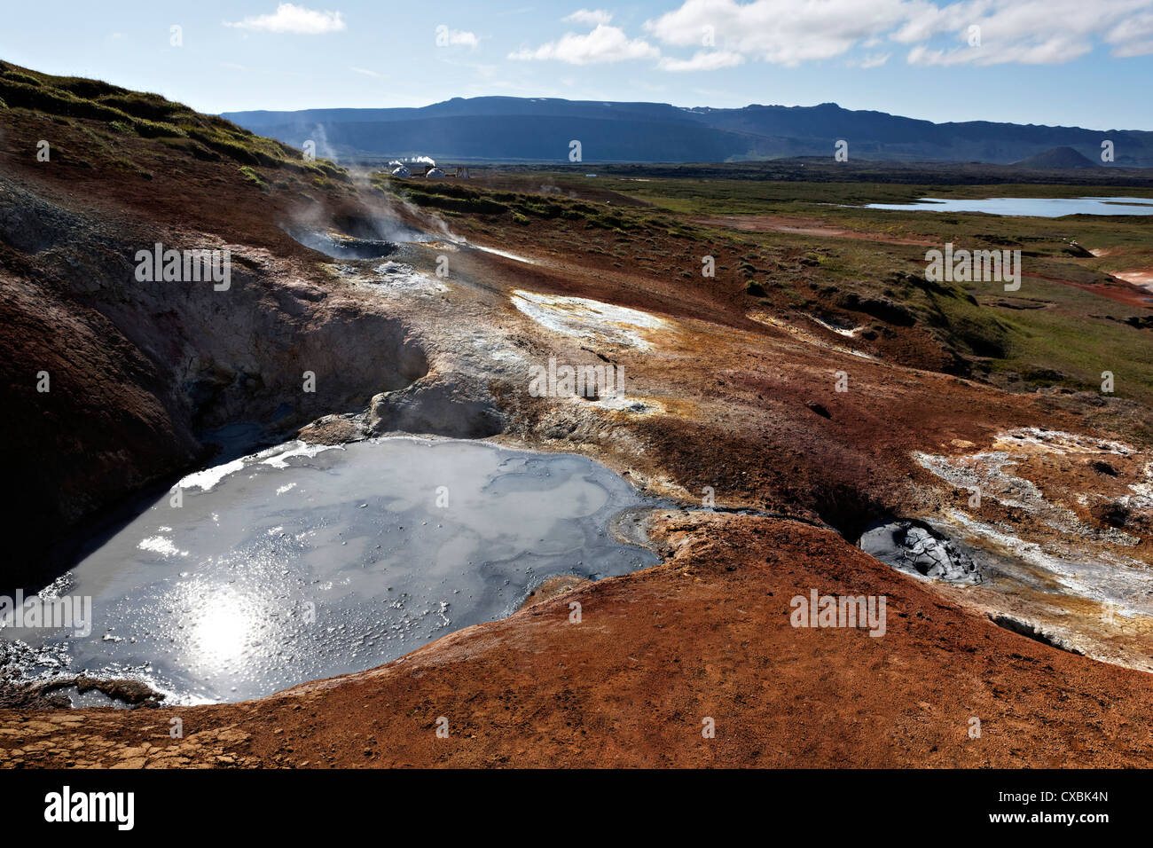Geothermal mud pool, Hellisheidi, Iceland Stock Photo - Alamy
