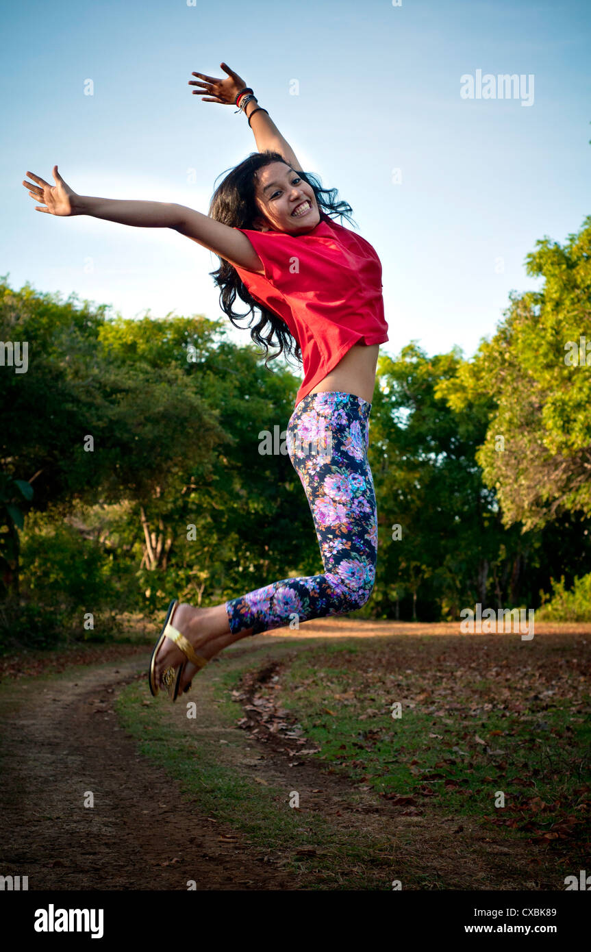 Jumping model hi-res stock photography and images - Alamy