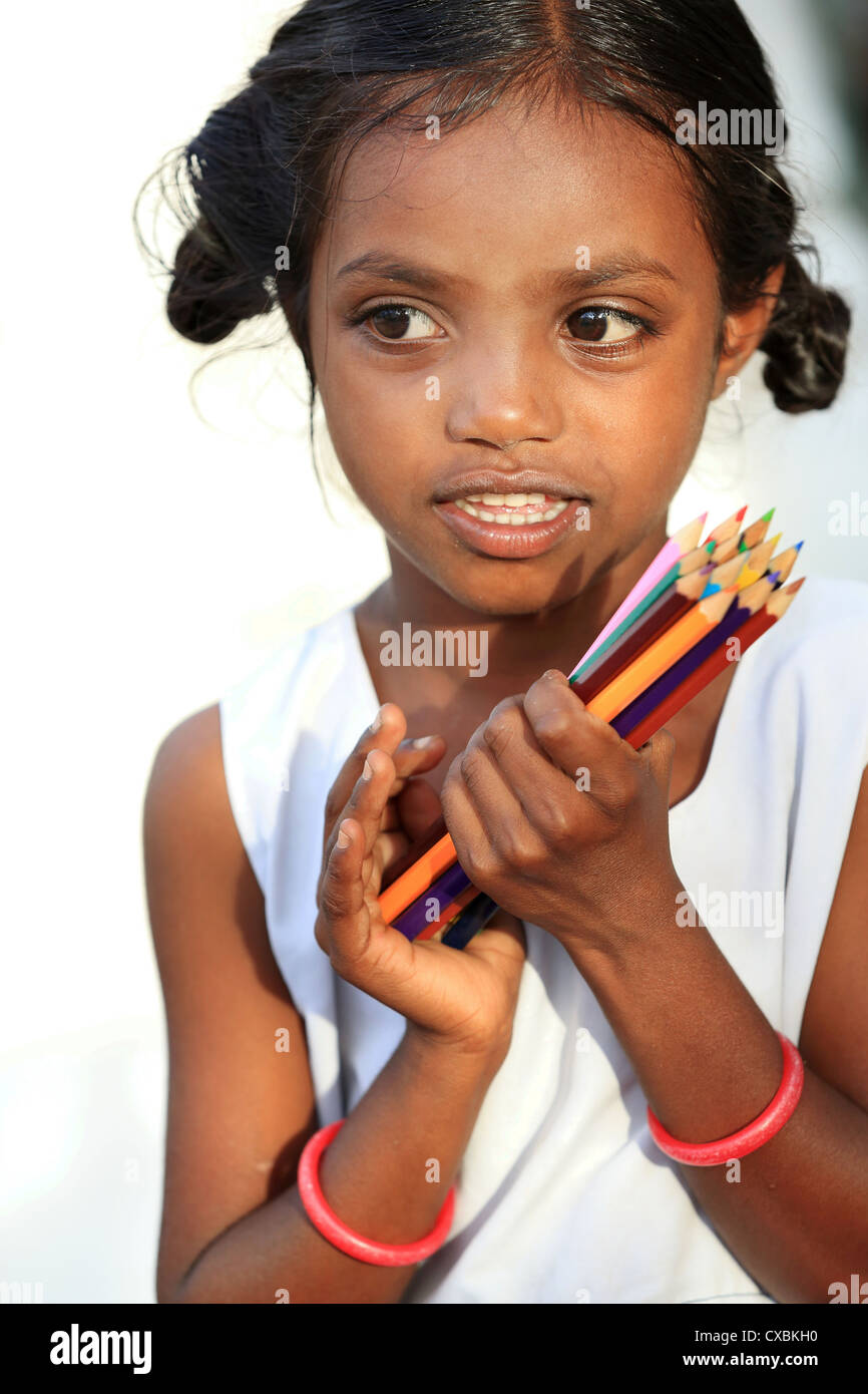 Little Indian Girl Drawing