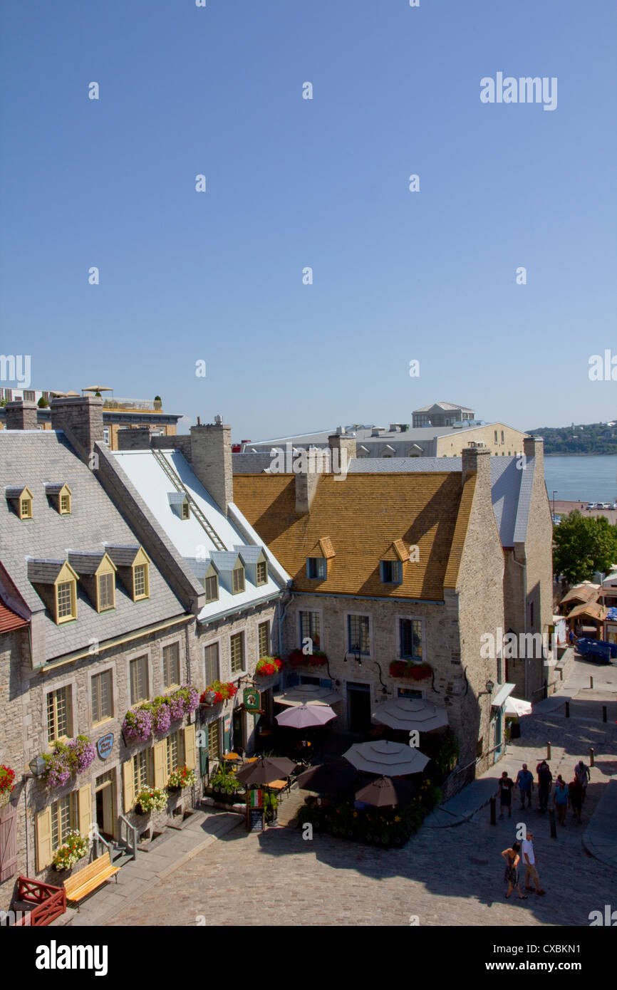 Late 1600s architecture, Place Royale, in Quebec City's Lower Town ...