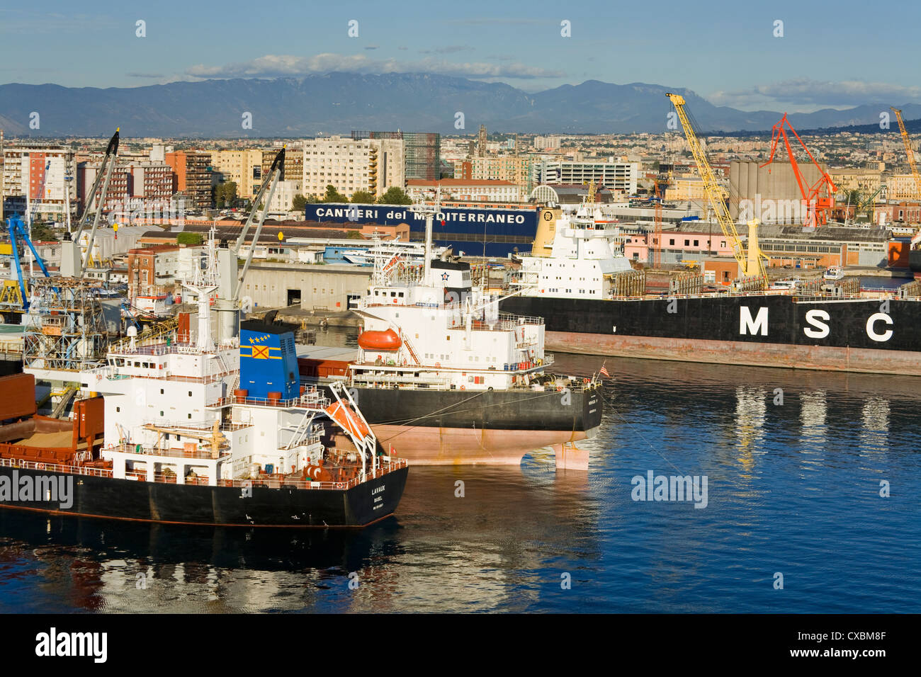 Ships in Naples Port, Campania, Italy, Europe Stock Photo - Alamy