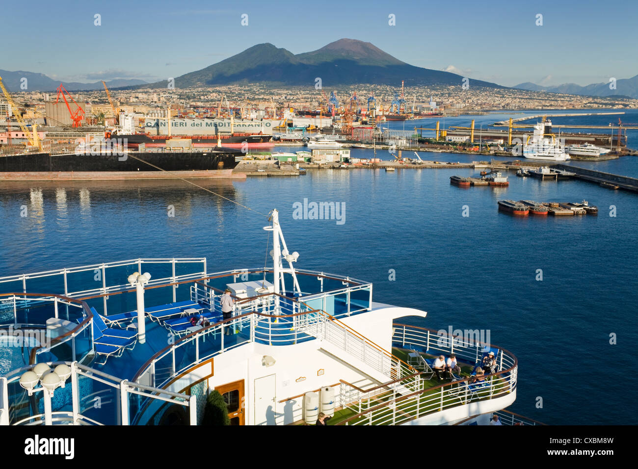 Ships in Naples Port, Campania, Italy, Europe Stock Photo - Alamy