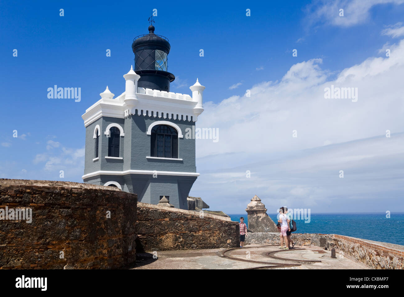 El Morro Lighthouse on Castillo San Felipe del Morro, Old City of San ...