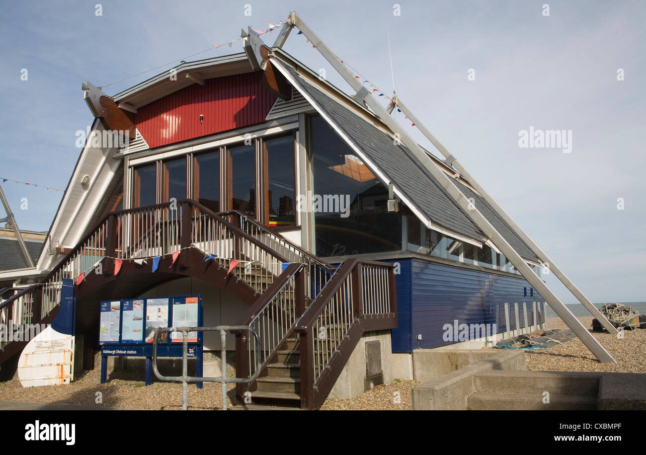 RNLI lifeboat station building Aldeburgh Suffolk England Stock Photo ...