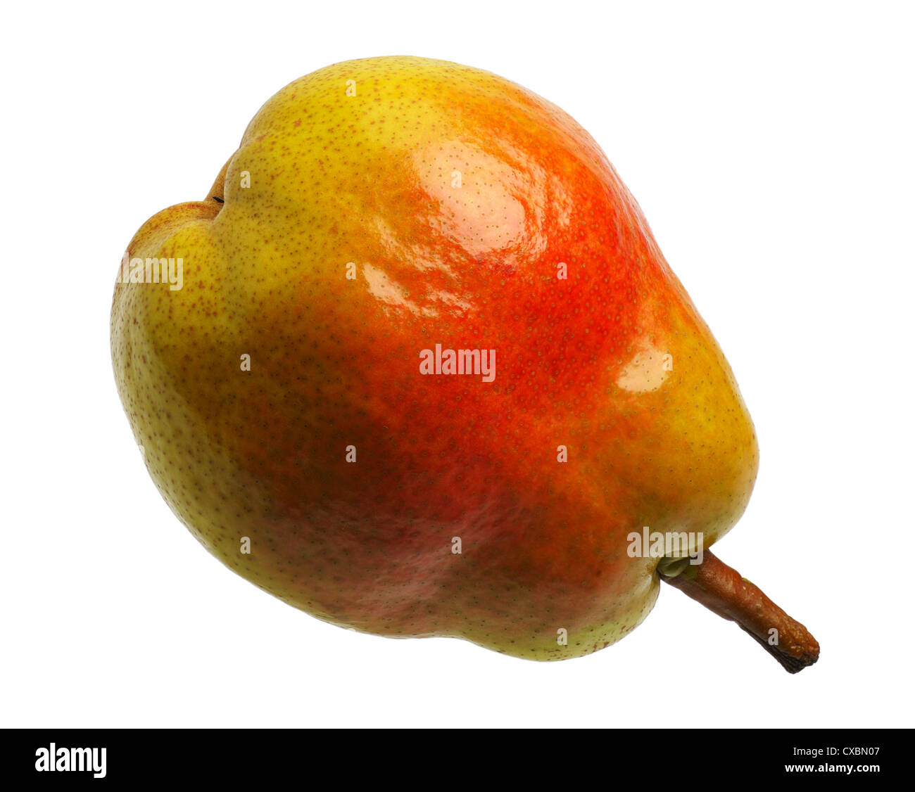 red and green pear on a white background, isolated Stock Photo - Alamy