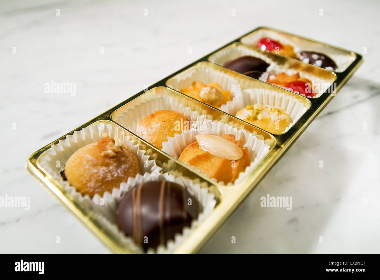 Hamburg, sweets in a box Stock Photo - Alamy