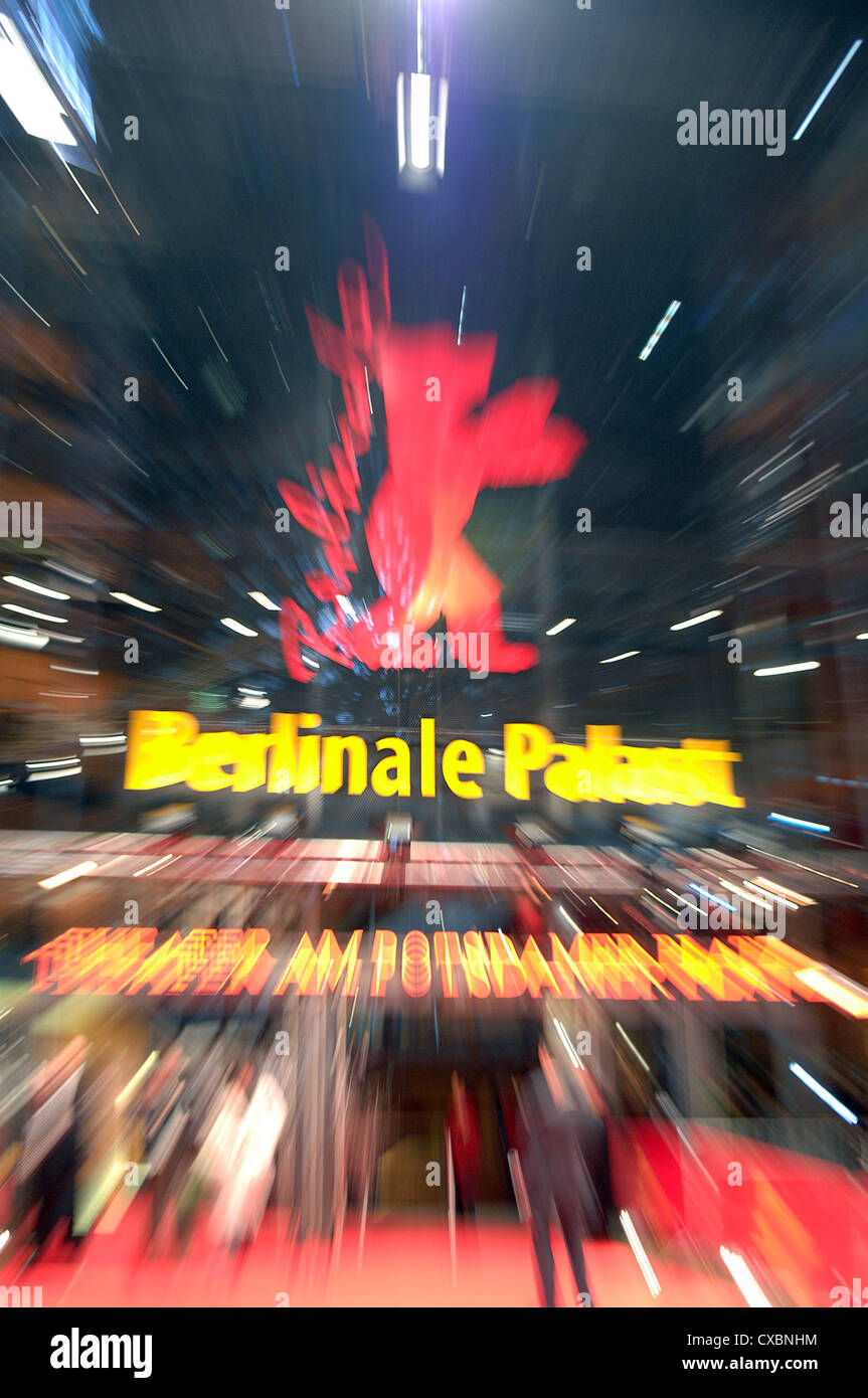 Logo of the Berlinale with the red bears, Berlin Stock Photo - Alamy