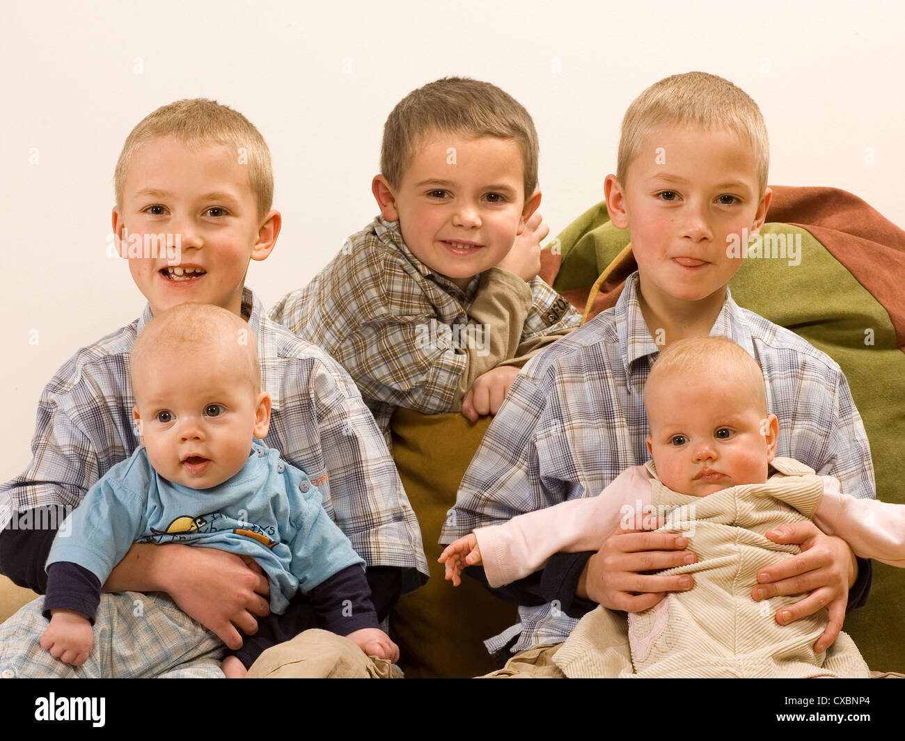 Riedlingen, Portrait of five boys Stock Photo - Alamy