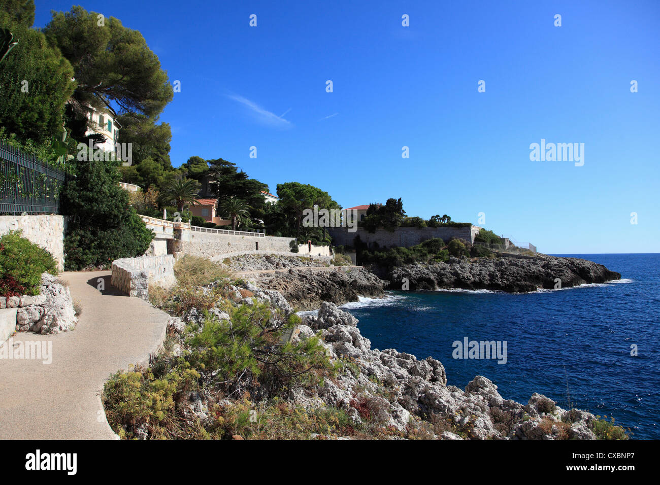 Coastal Path, Cap d'Ail, Cote d'Azur, Provence, French Riviera ...