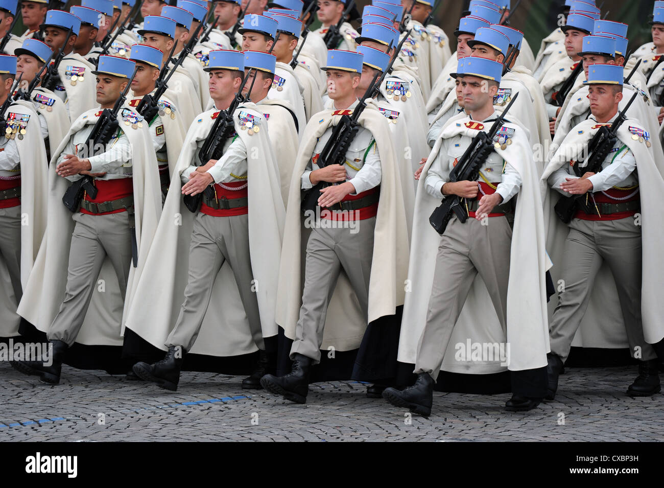 Foreign legion soldiers march during the French military parade for ...