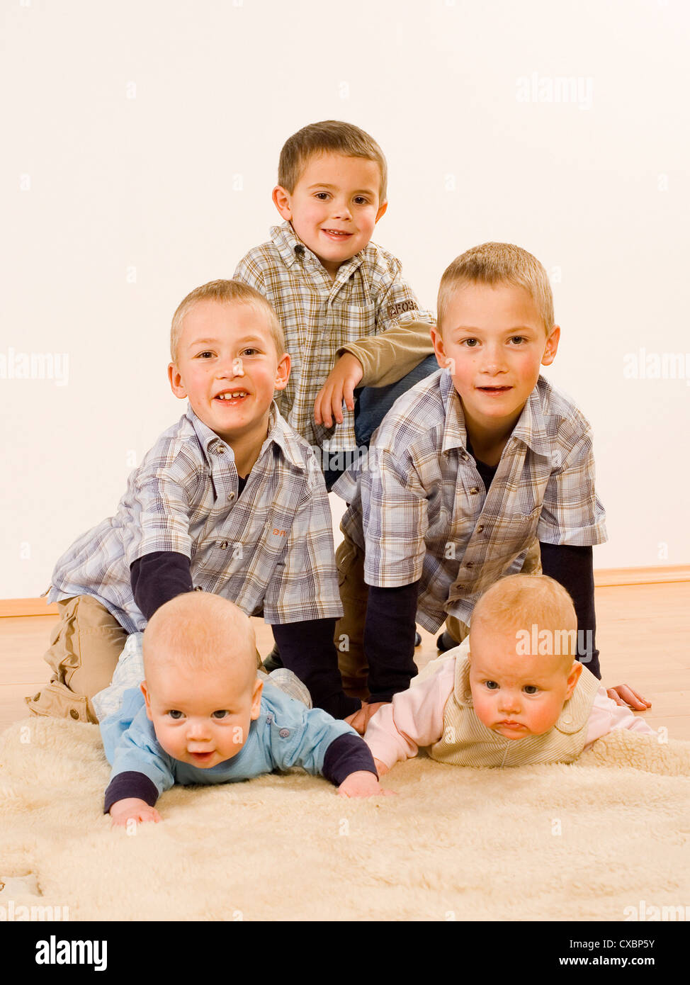 Riedlingen, Portrait of five boys Stock Photo - Alamy