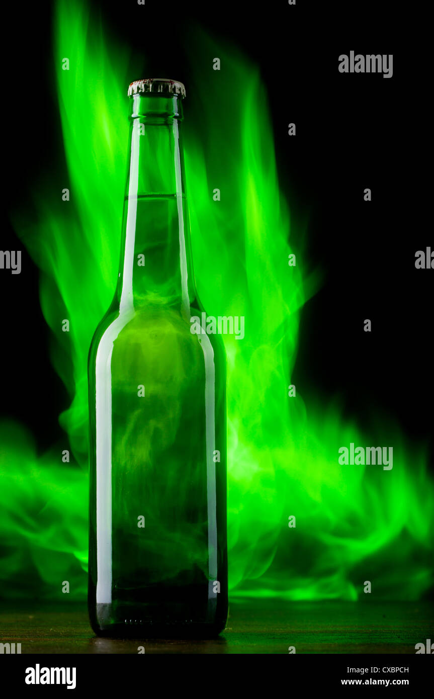 Beer bottle color fire hi-res stock photography and images - Alamy