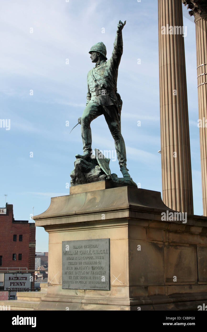Statue Memorial to Major General William Earle on the steps of St ...