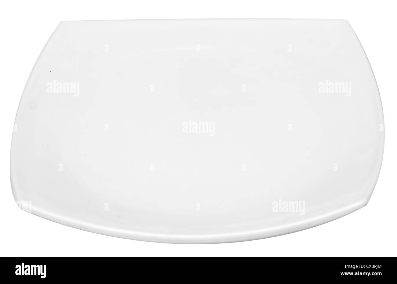 empty plate isolated on white Stock Photo - Alamy