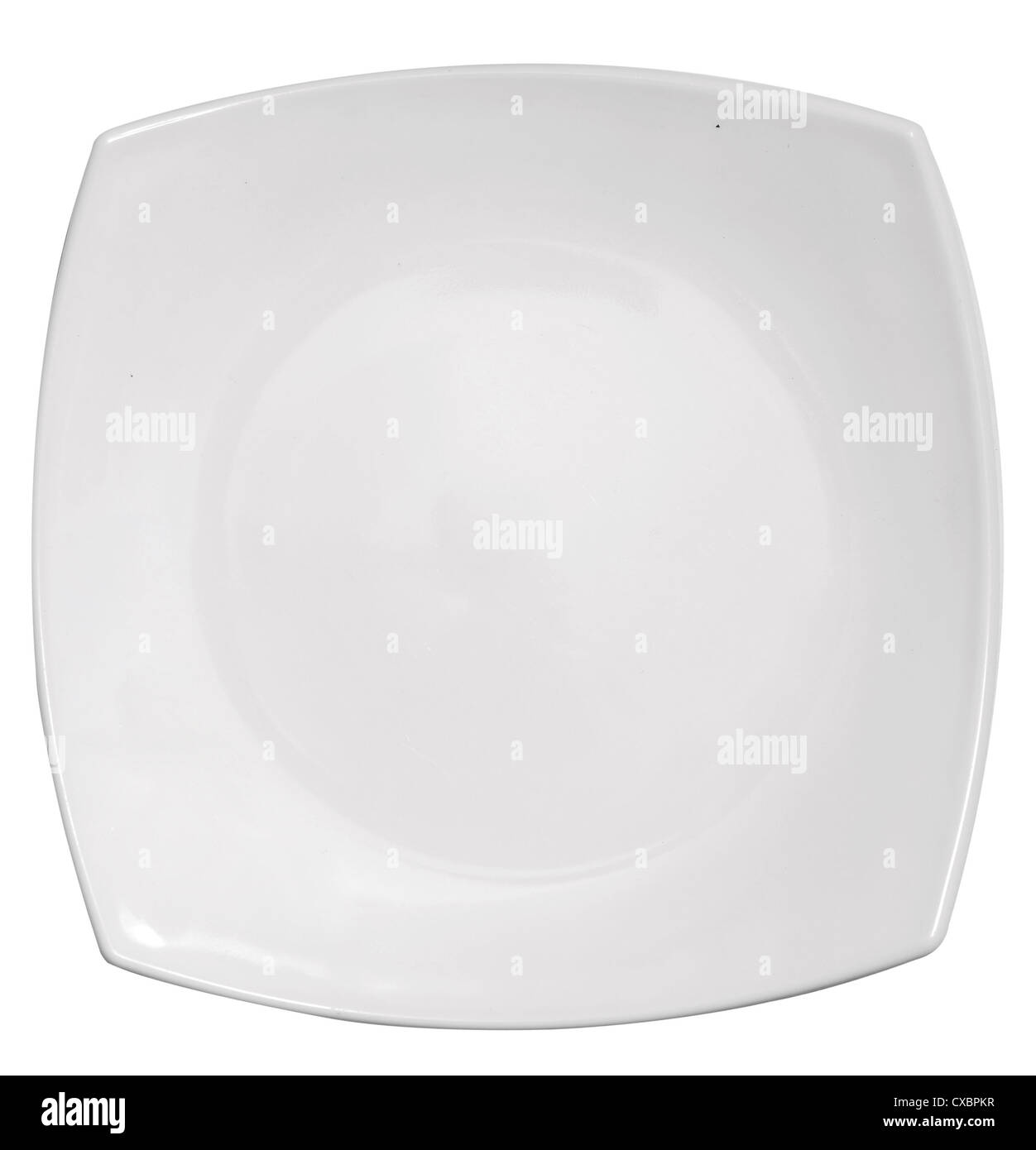 empty plate isolated on white Stock Photo - Alamy