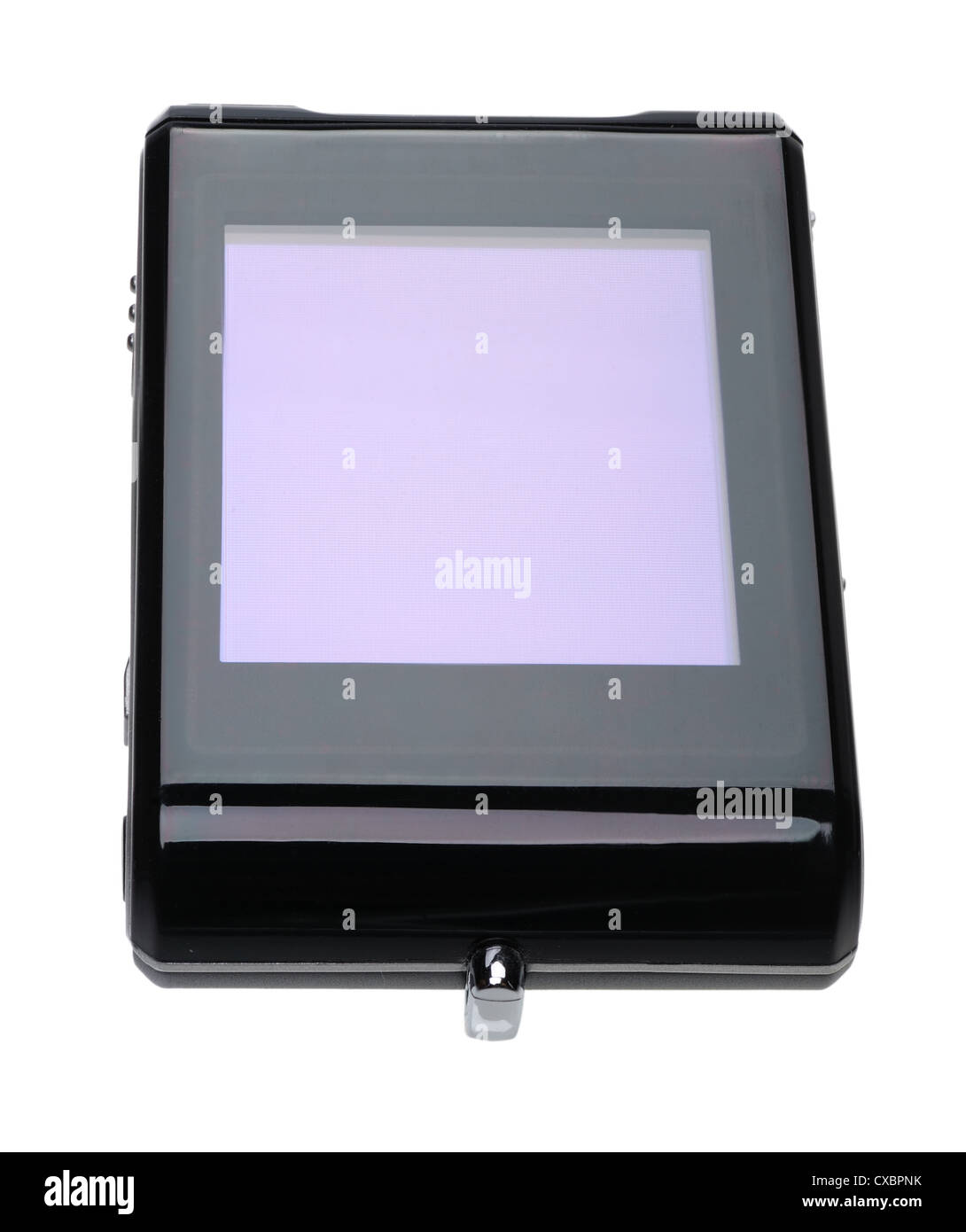 Audio player in black in a square enclosure, isolated Stock Photo - Alamy