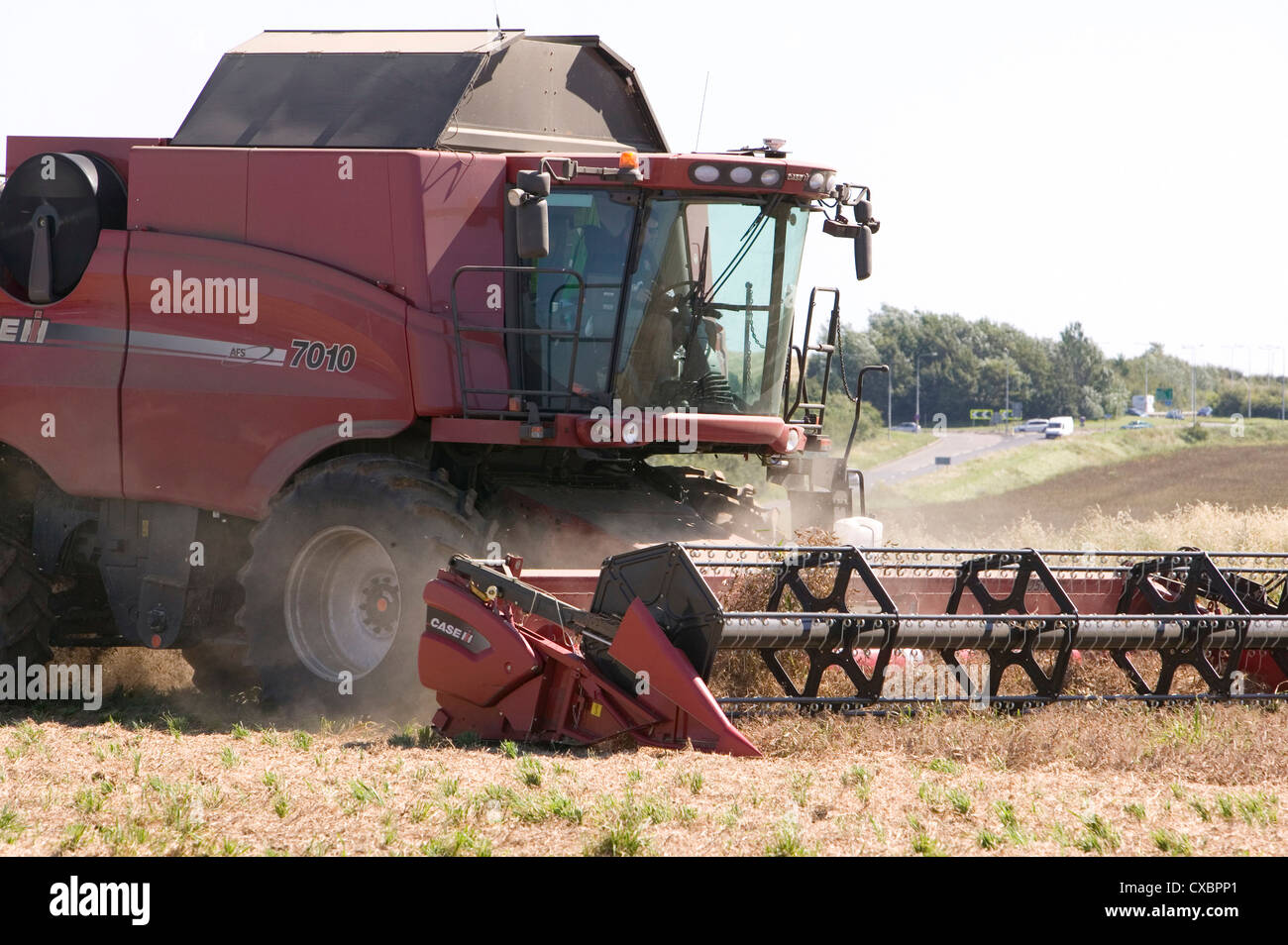 Combine harvester, Thanet, Kent, England, UK Stock Photo - Alamy