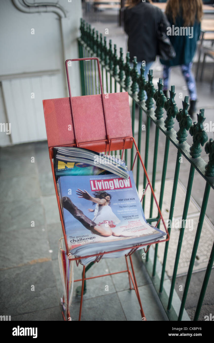 Living now magazine outside a shop in Williamstown, Melbourne Stock ...