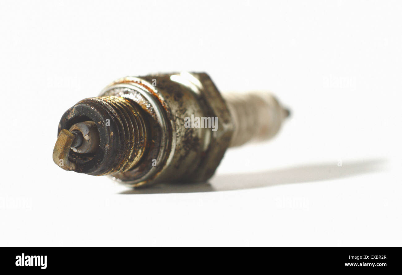 close-up view of ignition part of spark plug Stock Photo - Alamy