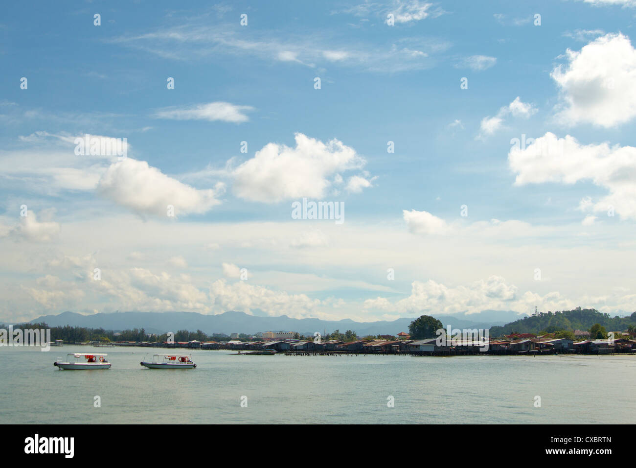 boats in an asian harbour Stock Photo - Alamy