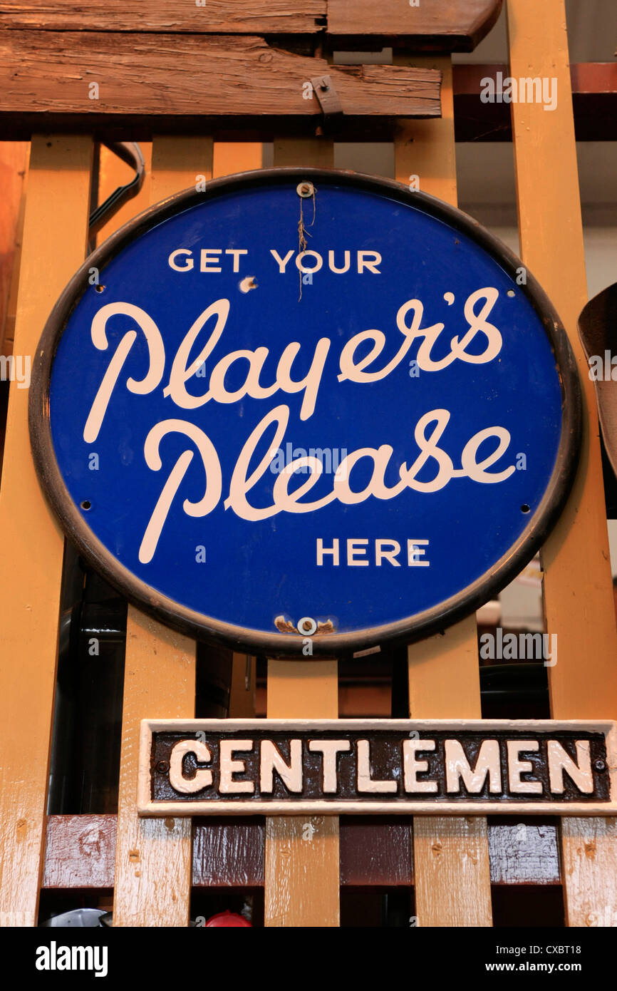 Players Please cigarette advertising sign Stock Photo - Alamy
