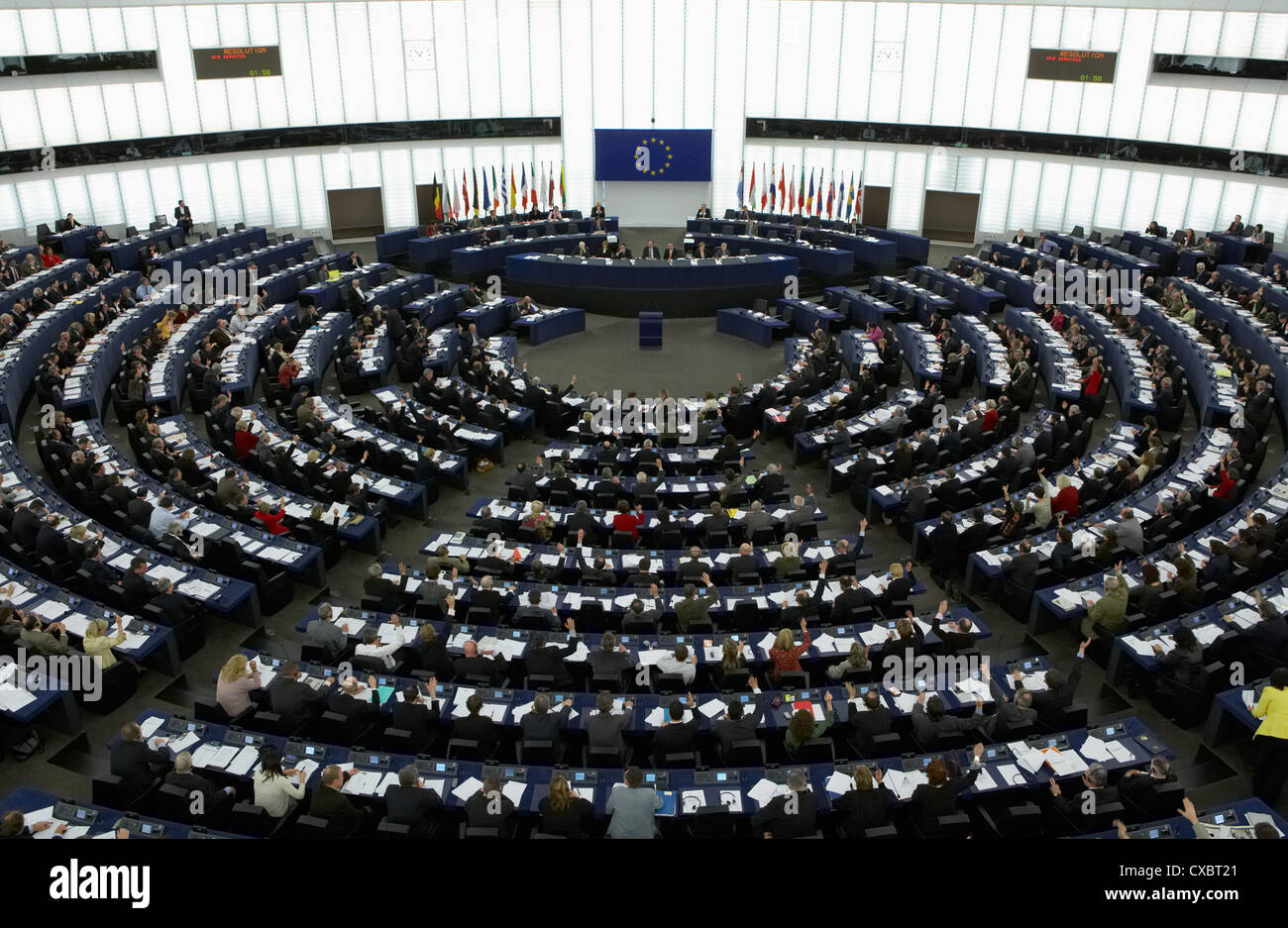 Parliament members voting hi-res stock photography and images - Alamy