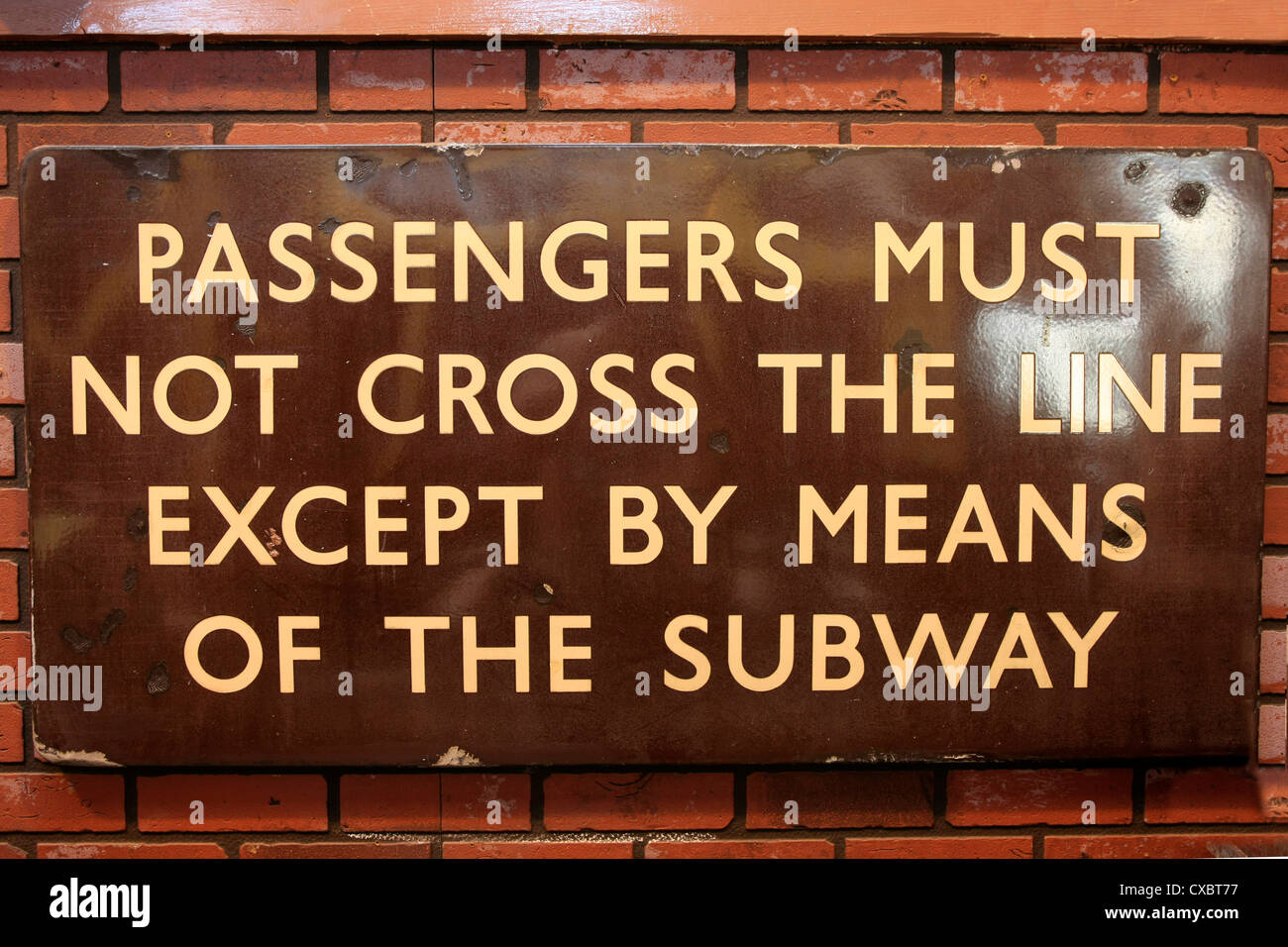 Vintage railway Passenger sign Stock Photo - Alamy