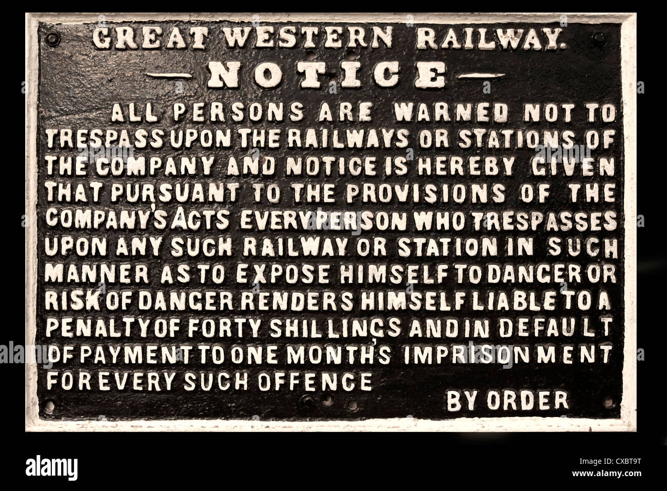Gwr Sign High Resolution Stock Photography and Images - Alamy