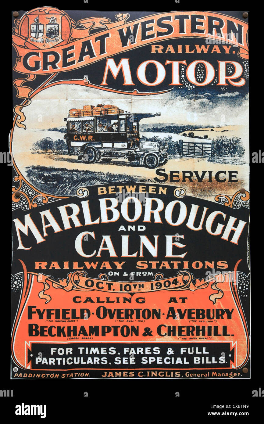 Vintage Great Western Railways Publicity poster promoting Marlborough ...