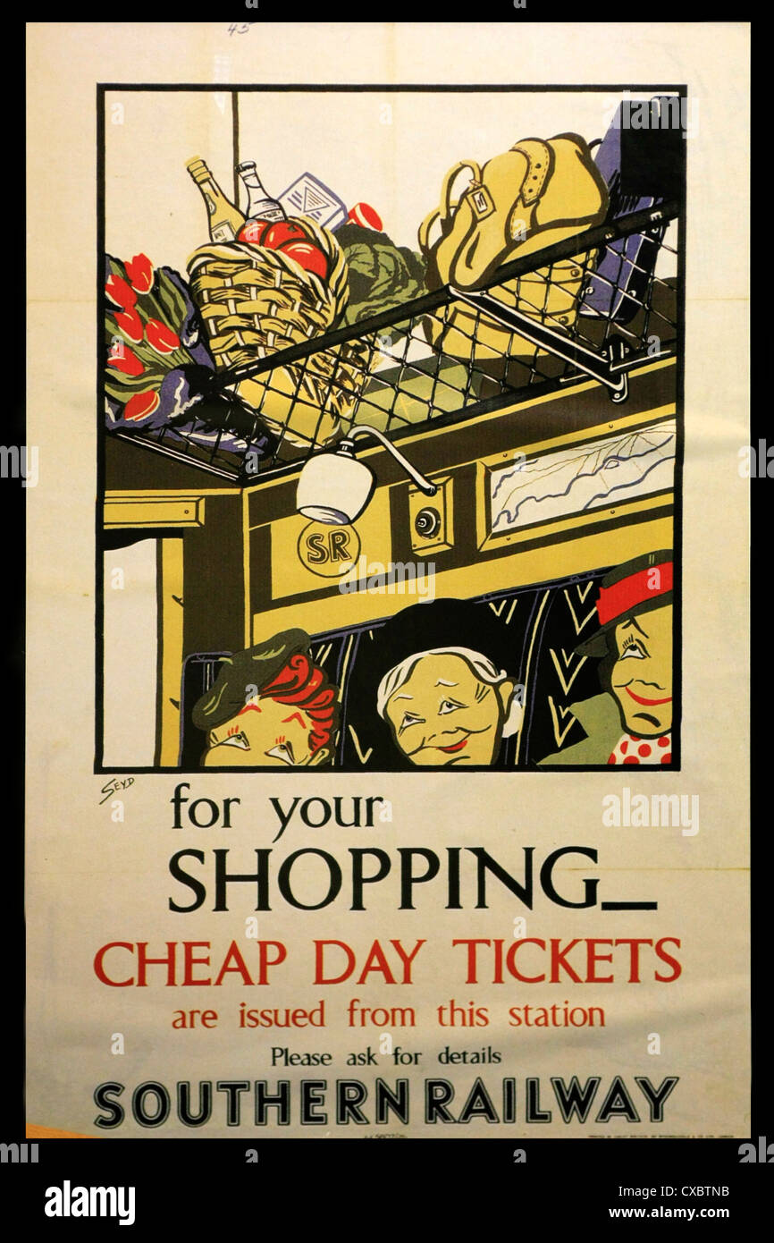 Vintage southern railways publicity poster hi-res stock photography and ...