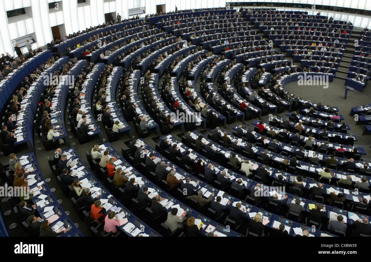 Strasbourg, members of the EU parliament voting Stock Photo - Alamy