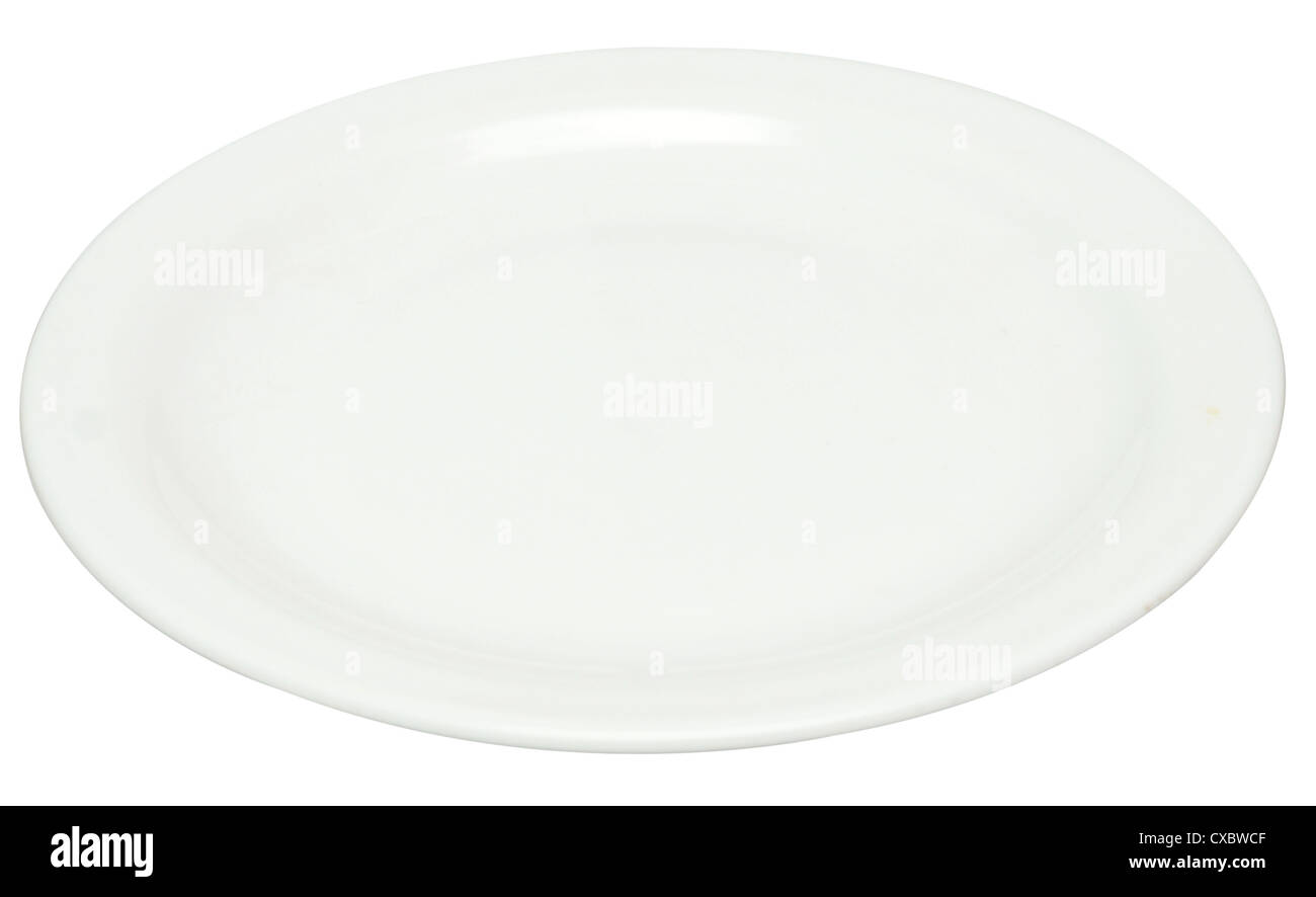 empty plate isolated on white Stock Photo - Alamy
