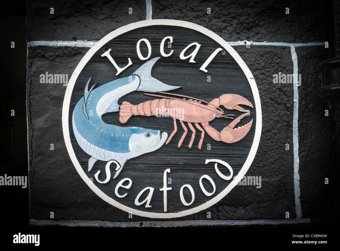 Seafood sign hi-res stock photography and images - Alamy