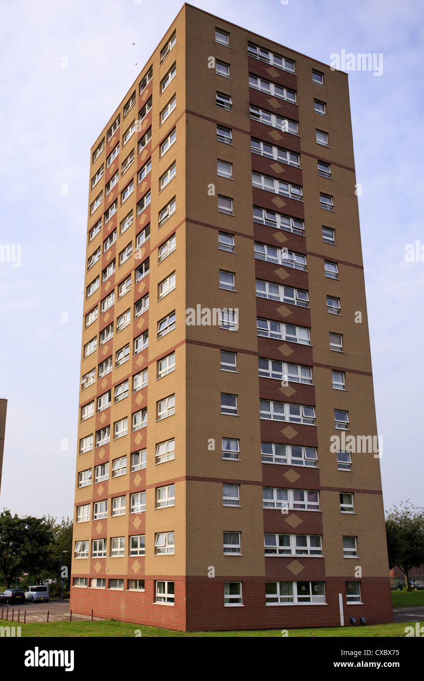 Single council tower block, in Bristol, UK Stock Photo - Alamy