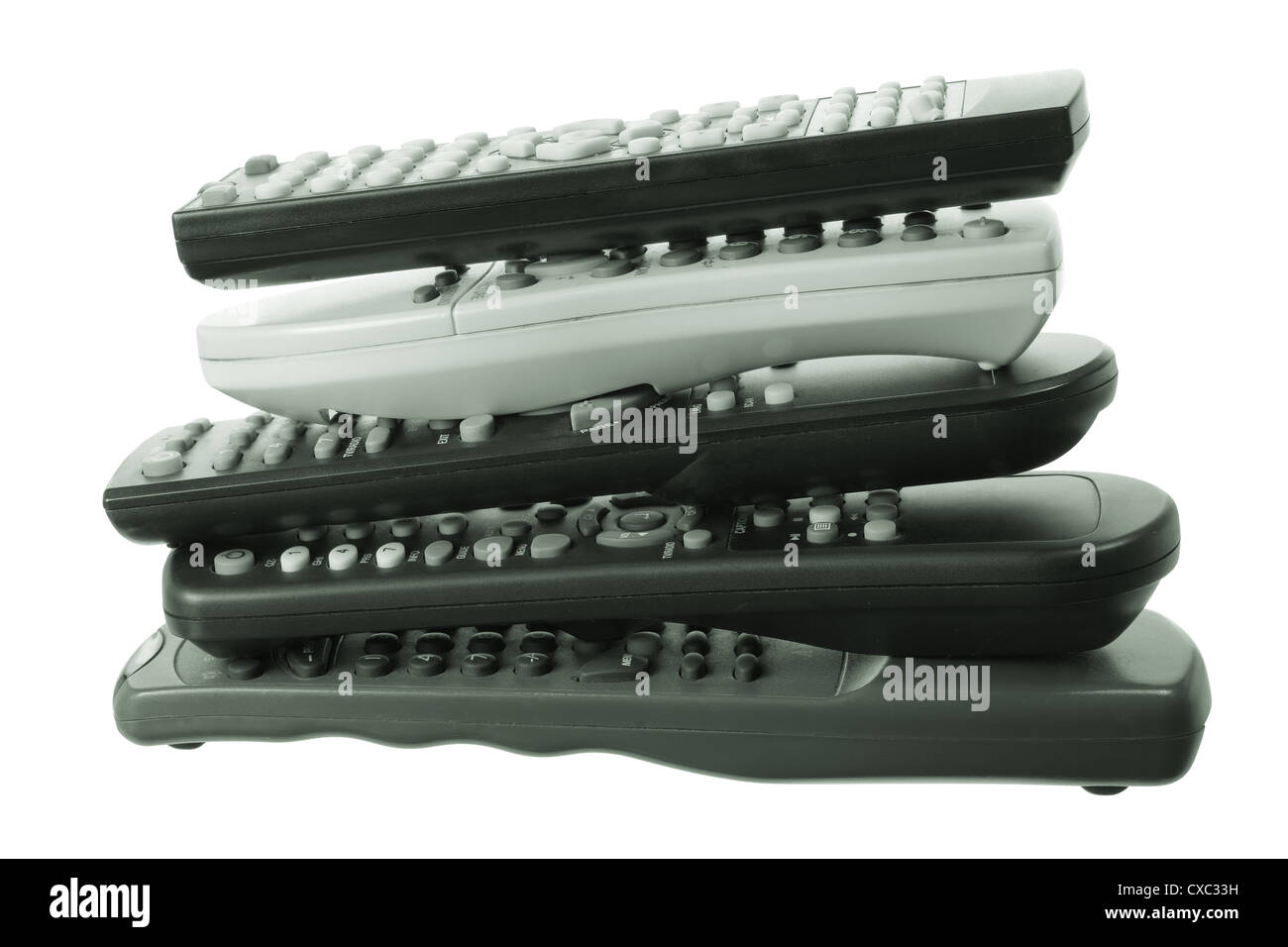 Remote controls pile hi-res stock photography and images - Alamy