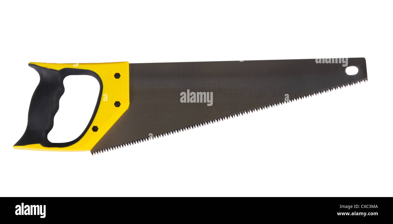 Hand saw isolated on white background Stock Photo - Alamy
