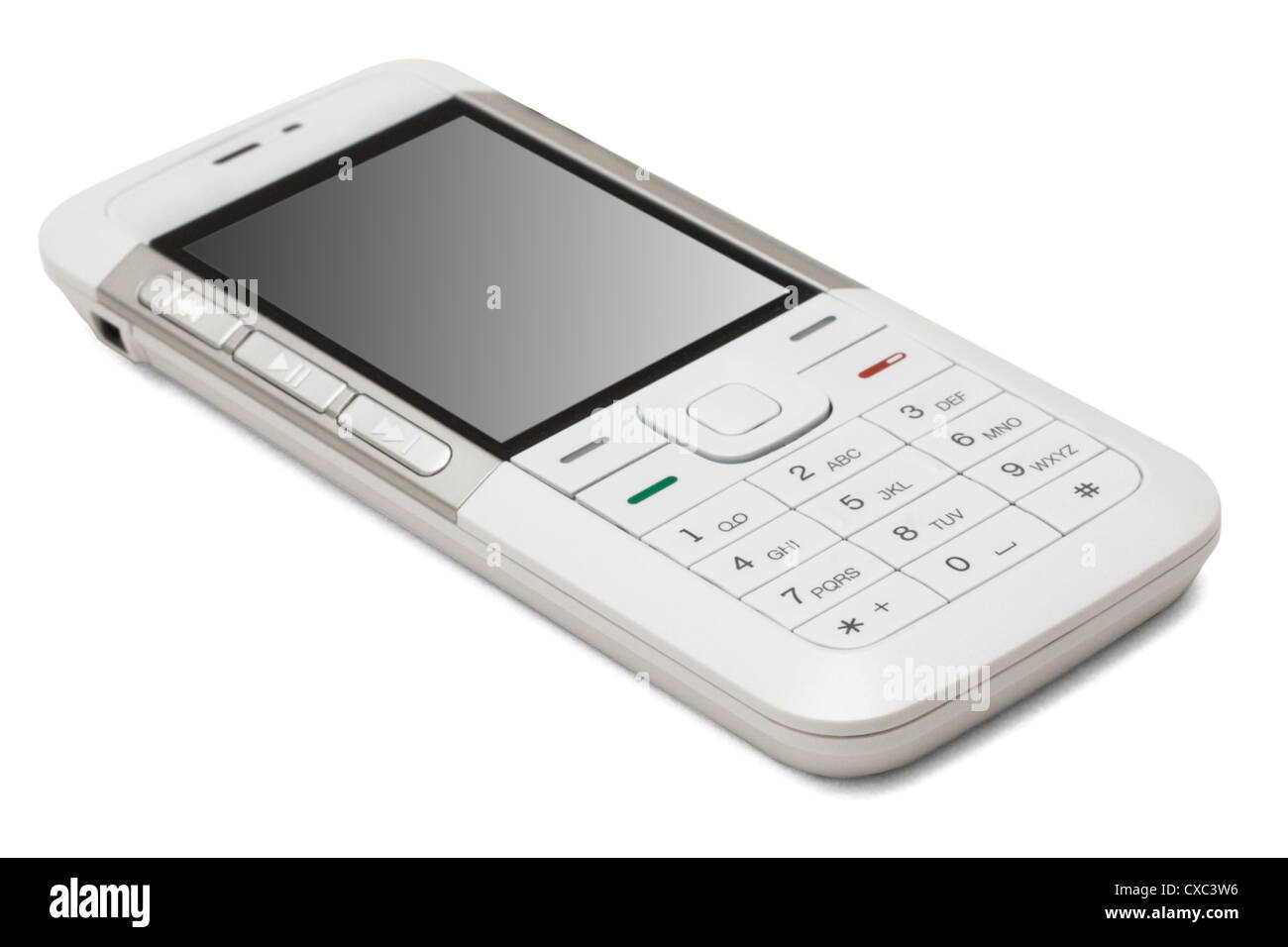 Modern mobile phone isolated on white background Stock Photo - Alamy