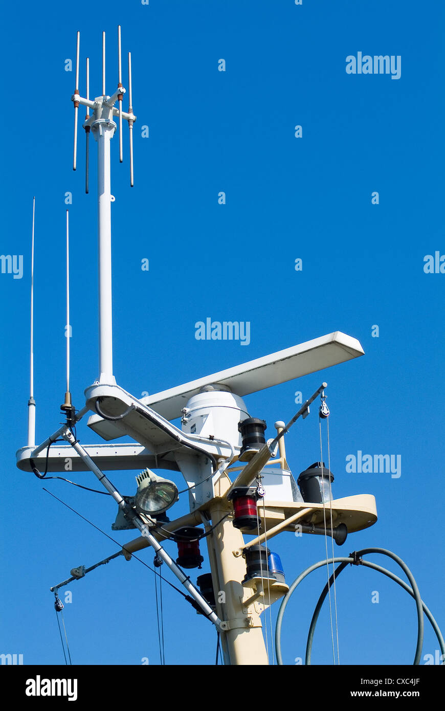 Hamburg, the radio mast of a ship Stock Photo - Alamy