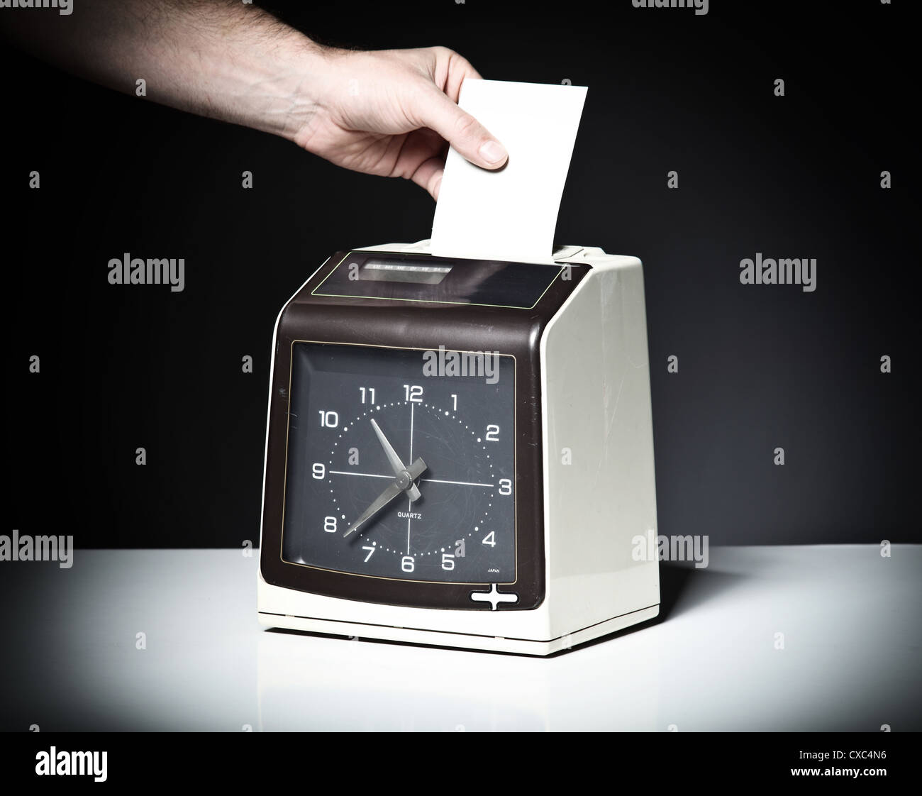 image of vintage check clock Stock Photo - Alamy