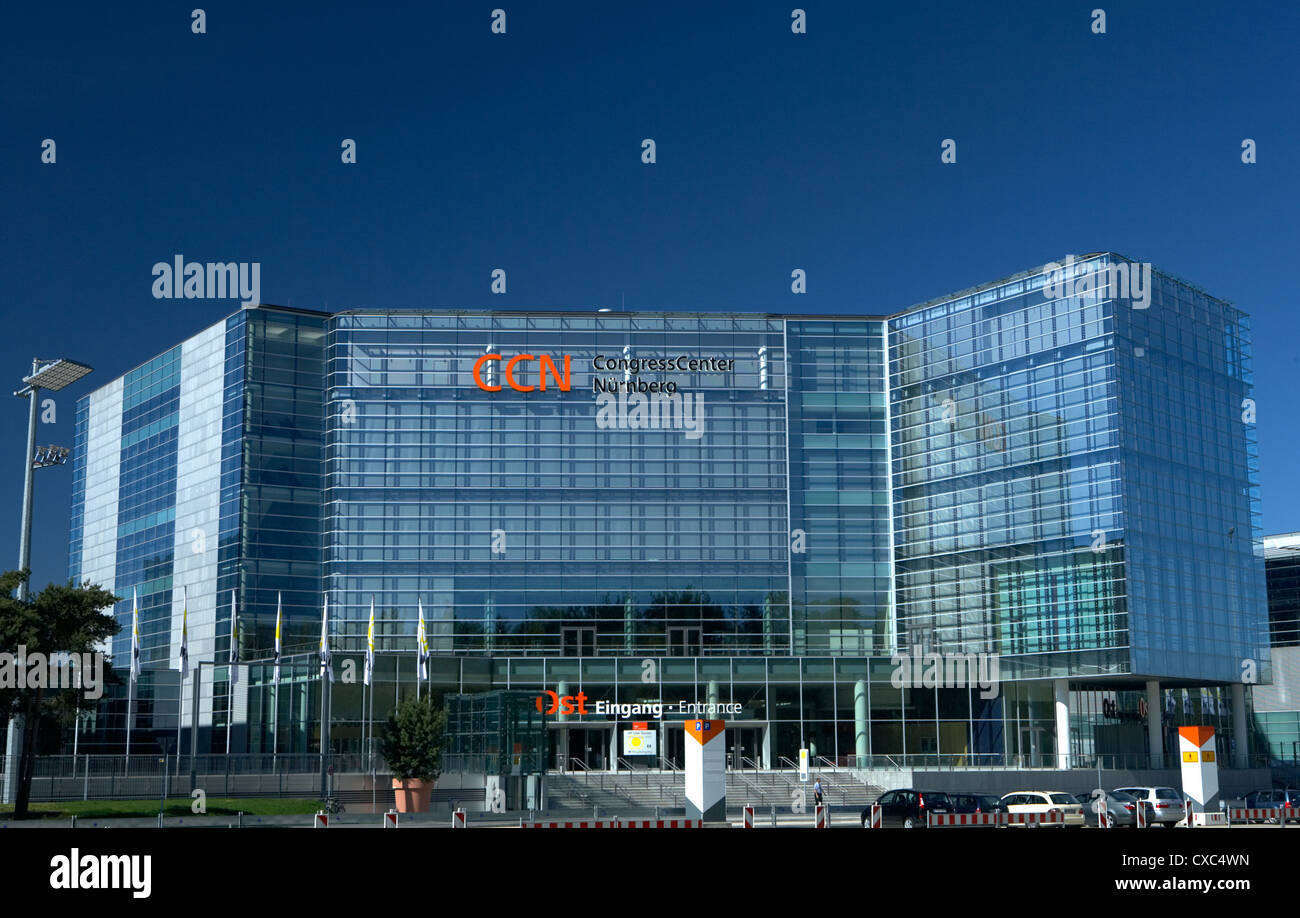 Nuernberg, buildings of the Congress Center of Messe Nuernberg Stock ...