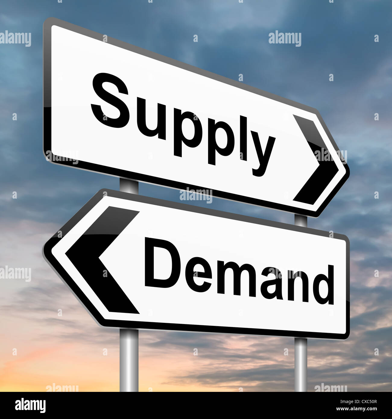 Supply and demand concept Stock Photo - Alamy