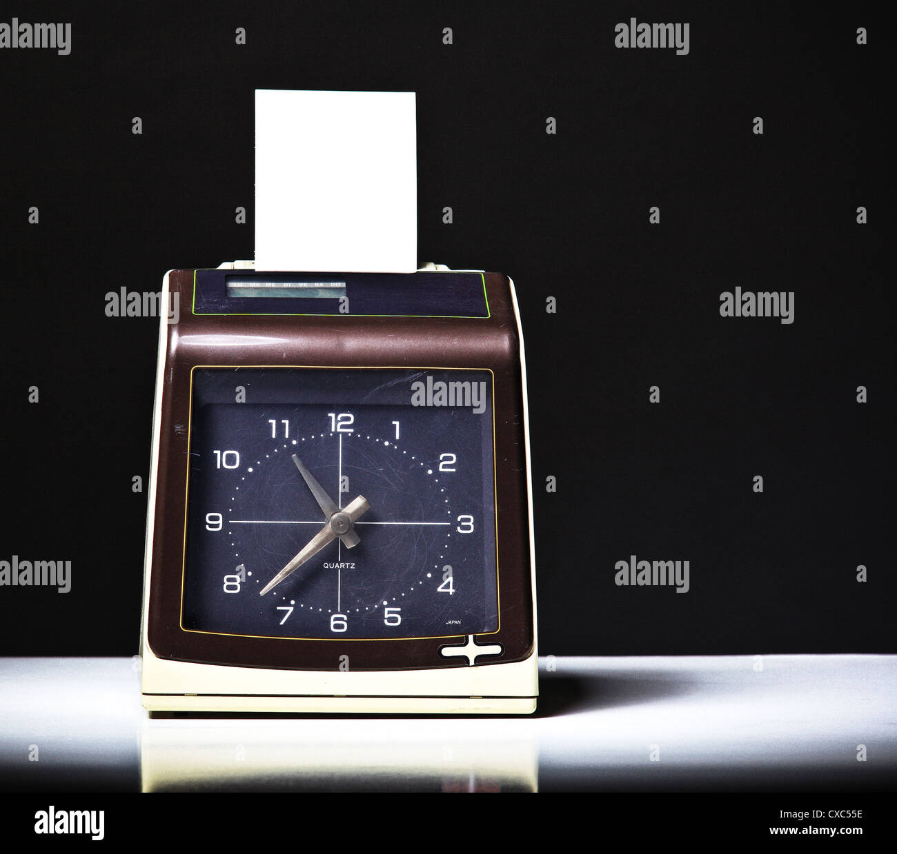 image of vintage check clock Stock Photo - Alamy