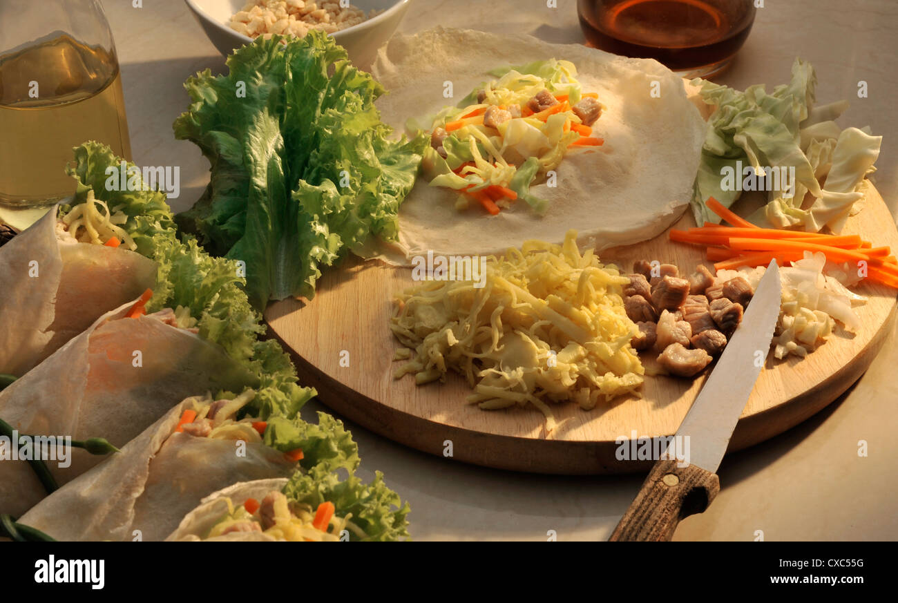 Fresh spring rolls, Philippines, Southeast Asia, Asia Stock Photo - Alamy
