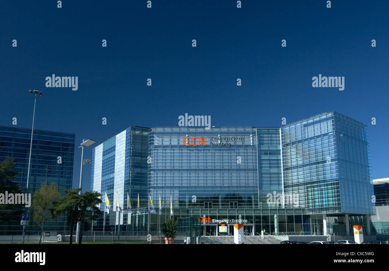 Nuernberg, buildings of the Congress Center of Messe Nuernberg Stock ...