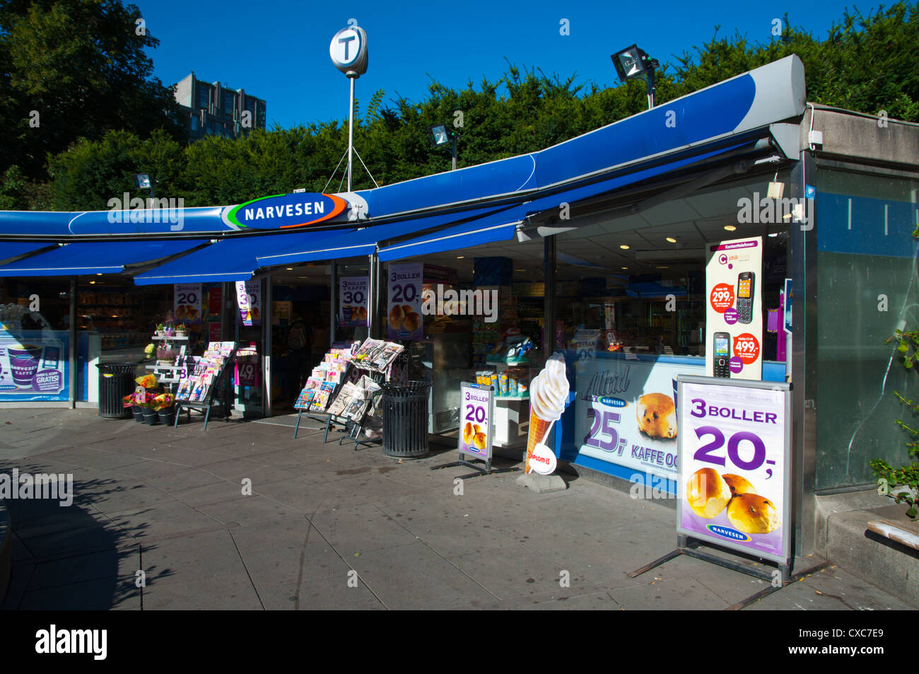 Narvesen chain convenience store kiosk outlet Eidsvoll plass the ...